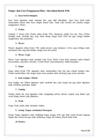 Pertolongan pertama pada kecelakaan | DOCX