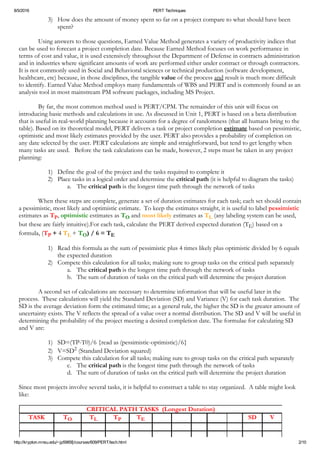 Pert techniques | PDF