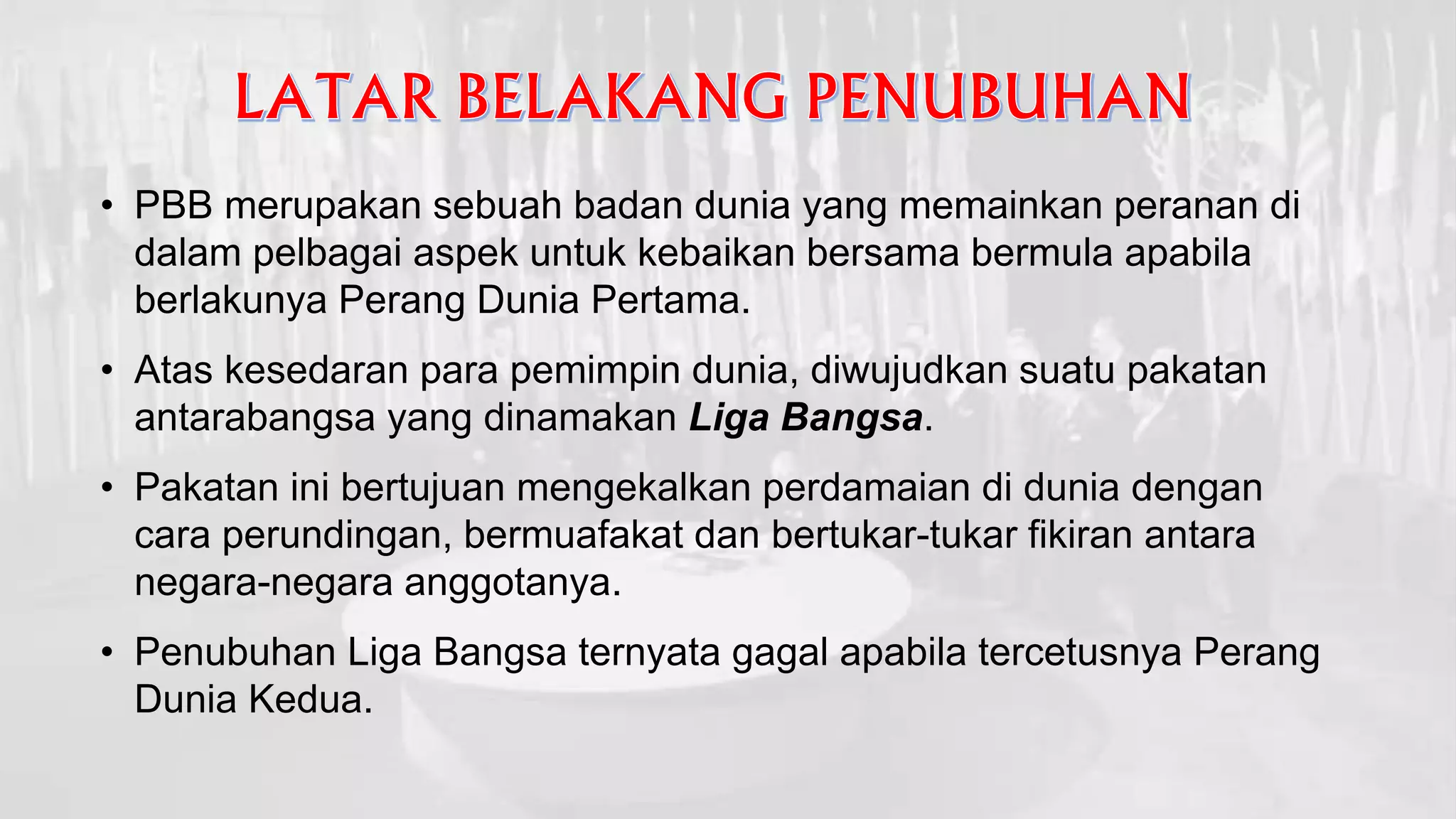 Pertubuhan Bangsa-bangsa Bersatu (PBB) | PPTX