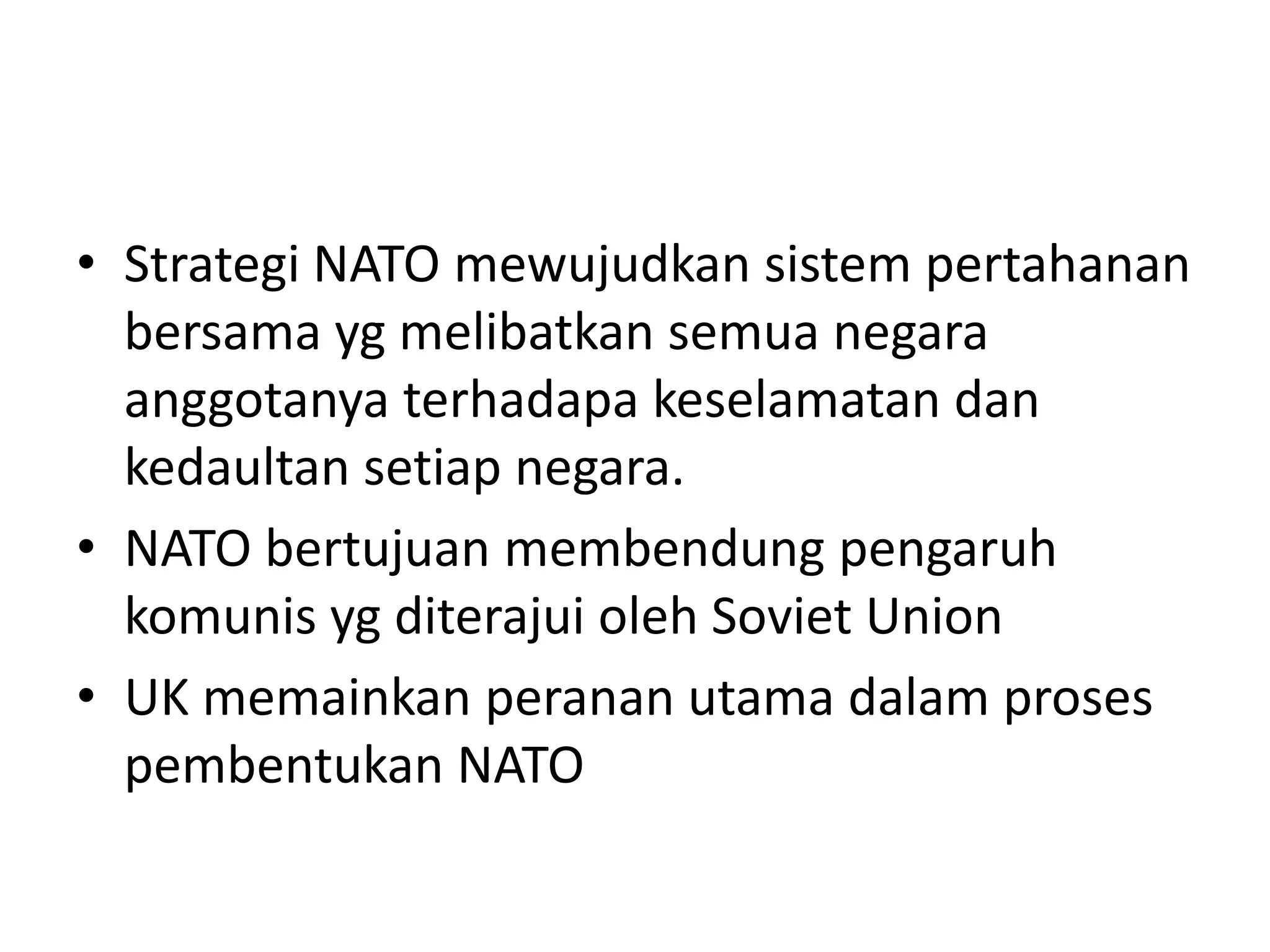Pertubuhan perjanjian atlantik utara (nato) | PPTX