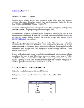 Pertukaran kation | DOC
