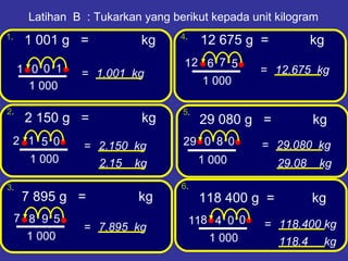 Pertukaran unit kg g sebalik | PPT