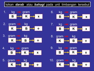 Pertukaran unit kg g sebalik | PPT