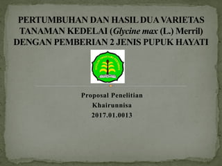 PERTUMBUHAN DAN HASIL TANAMAN KEDELAI (Glycine max.pptx