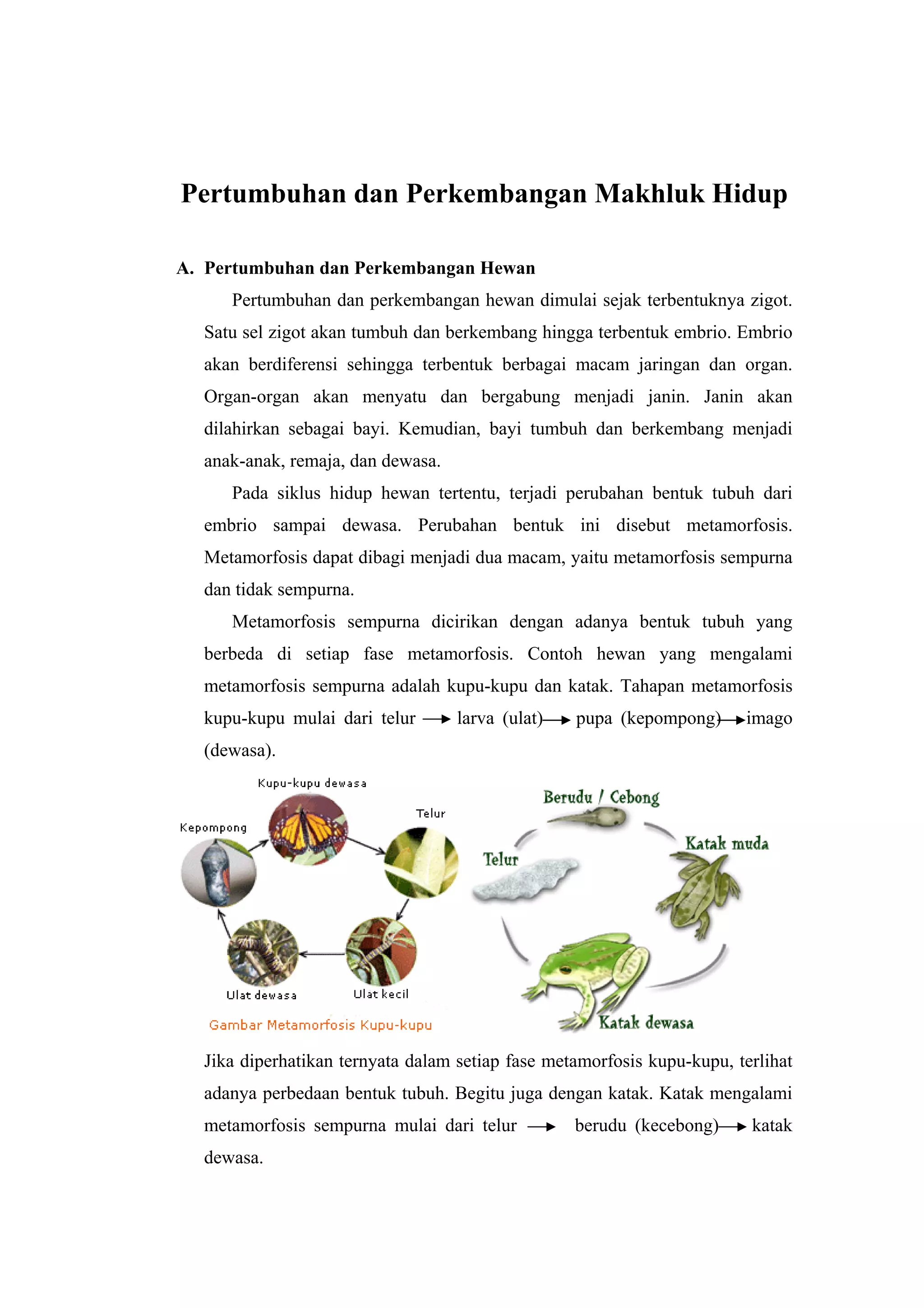 Pertumbuhan dan perkembangan | PDF
