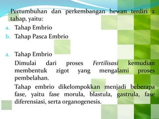 Pertumbuhan dan perkembangan | PPT