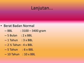 Pertumbuhan dan perkembangan bayi dan balita | PPTX