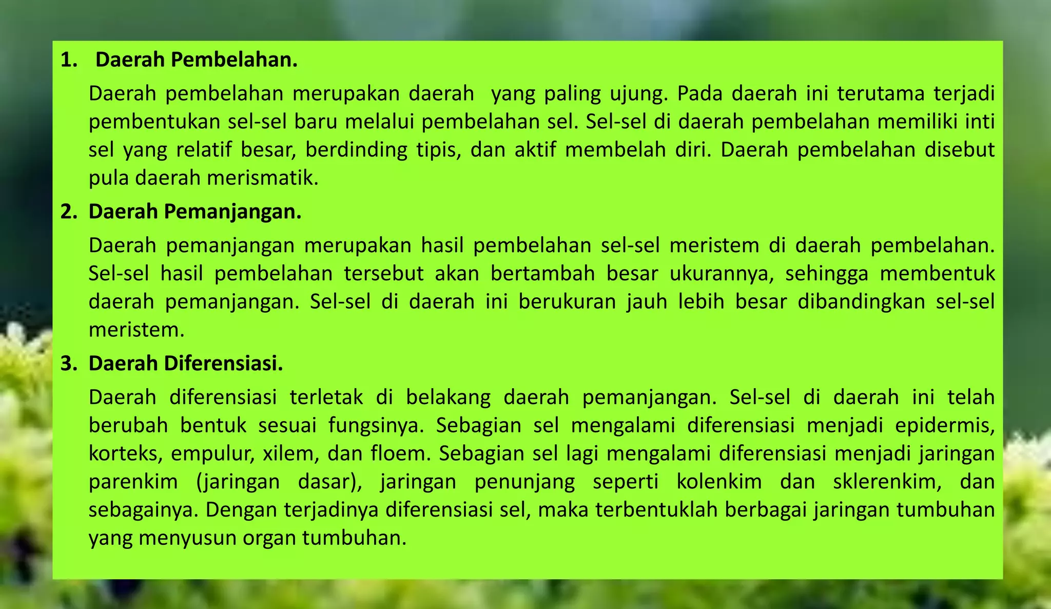 Pertumbuhan dan perkembangan pada tumbuhan | PPTX