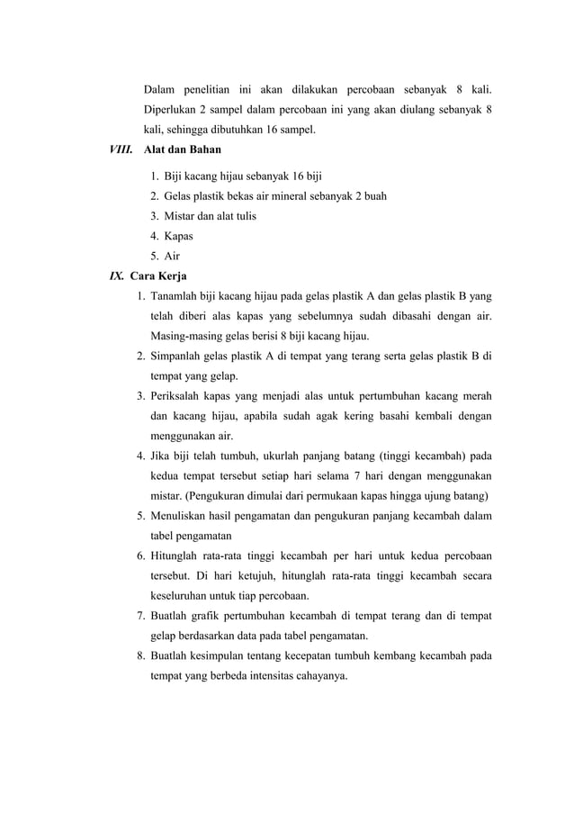 Pertumbuhan dan perkembangan pada tumbuhan pratikum 3 (2) | DOC