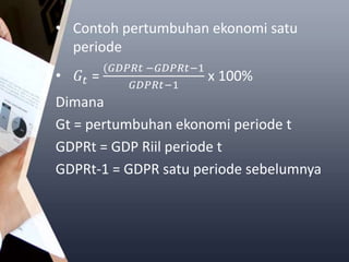 Pertumbuhan ekonomi | PPT