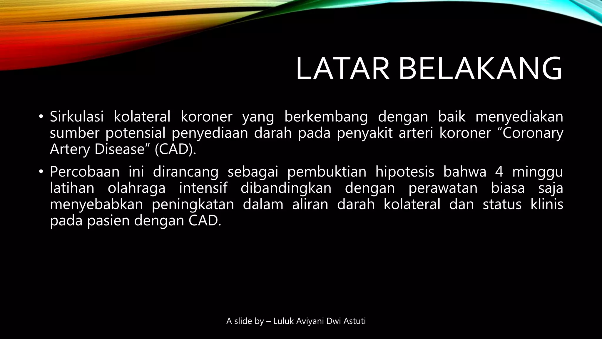 Pertumbuhan Kolateral Koroner dengan Latihan Fisik | PPTX