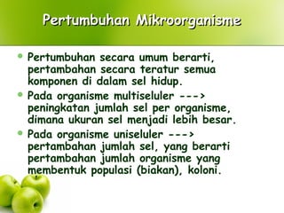 Pertumbuhan mikroba | PPT