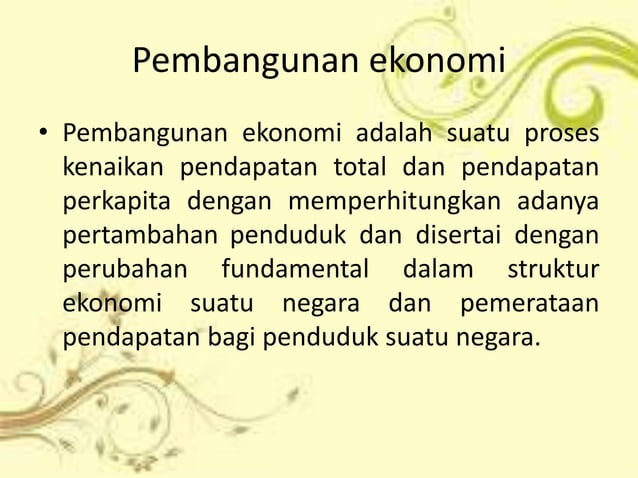 Pertumbuhan penduduk berhubungan dengan pembangunan ekonomi | PPTX