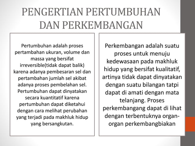 Pertumbuhan perkembangan | PPT