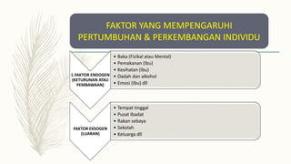 Pertumbuhan & perkembangan individu (Task) | PPTX