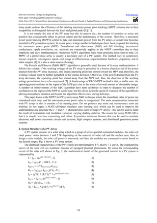 Perturb and observe maximum power point tracking for photovoltaic cell | PDF