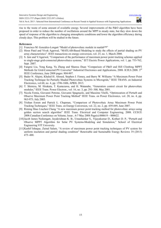 Perturb and observe maximum power point tracking for photovoltaic cell ...