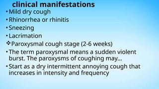 PERTUSSIS- etiology, complications, management pptx | PPTX