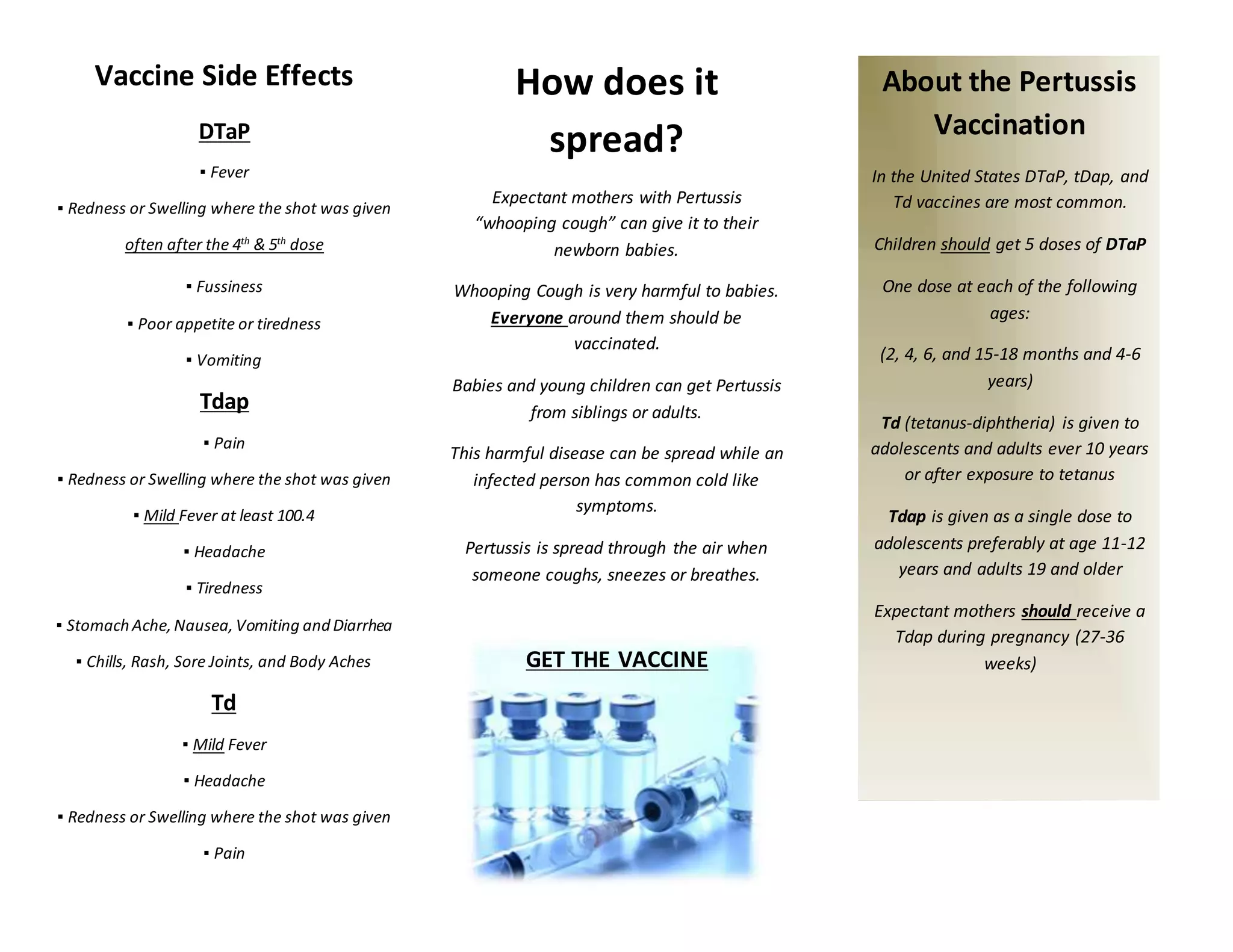 Pertussis brochure | DOCX