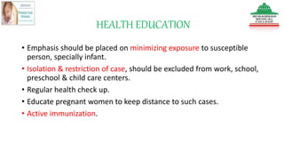 Epidemiology and Control Measure for Pertussis whooping c | PPTX