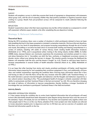 Proposed Pre-departure Training for Peru Practicum | PDF