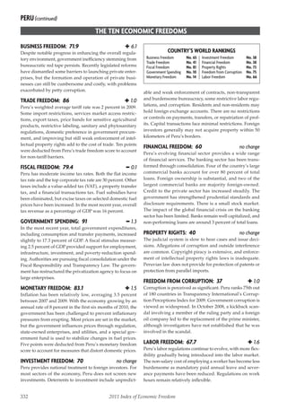 Peru indice libertad economica 2011 | PDF