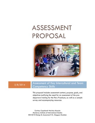Assessment Proposal for Pre-Departure Training | PDF