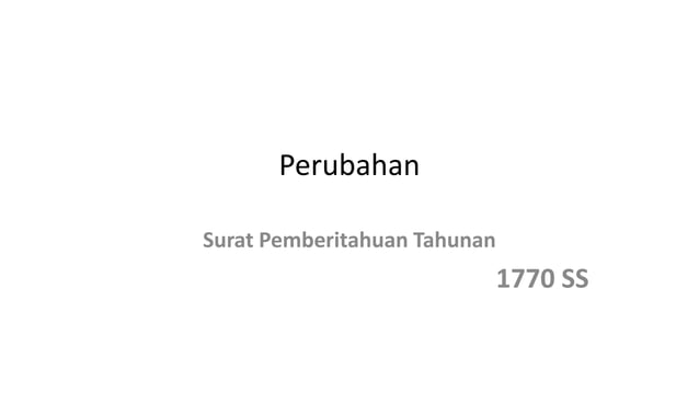 Perubahan dan contoh pengisian formulir 1770 ss tahun pajak 2013 | PPT