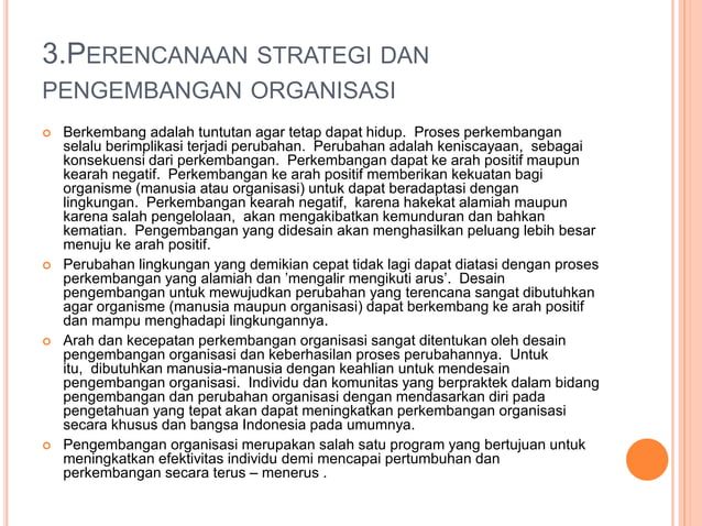 Perubahan dan pengembangan organisasi 11&12 | PPTX