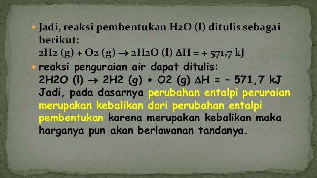 Perubahan entalpi