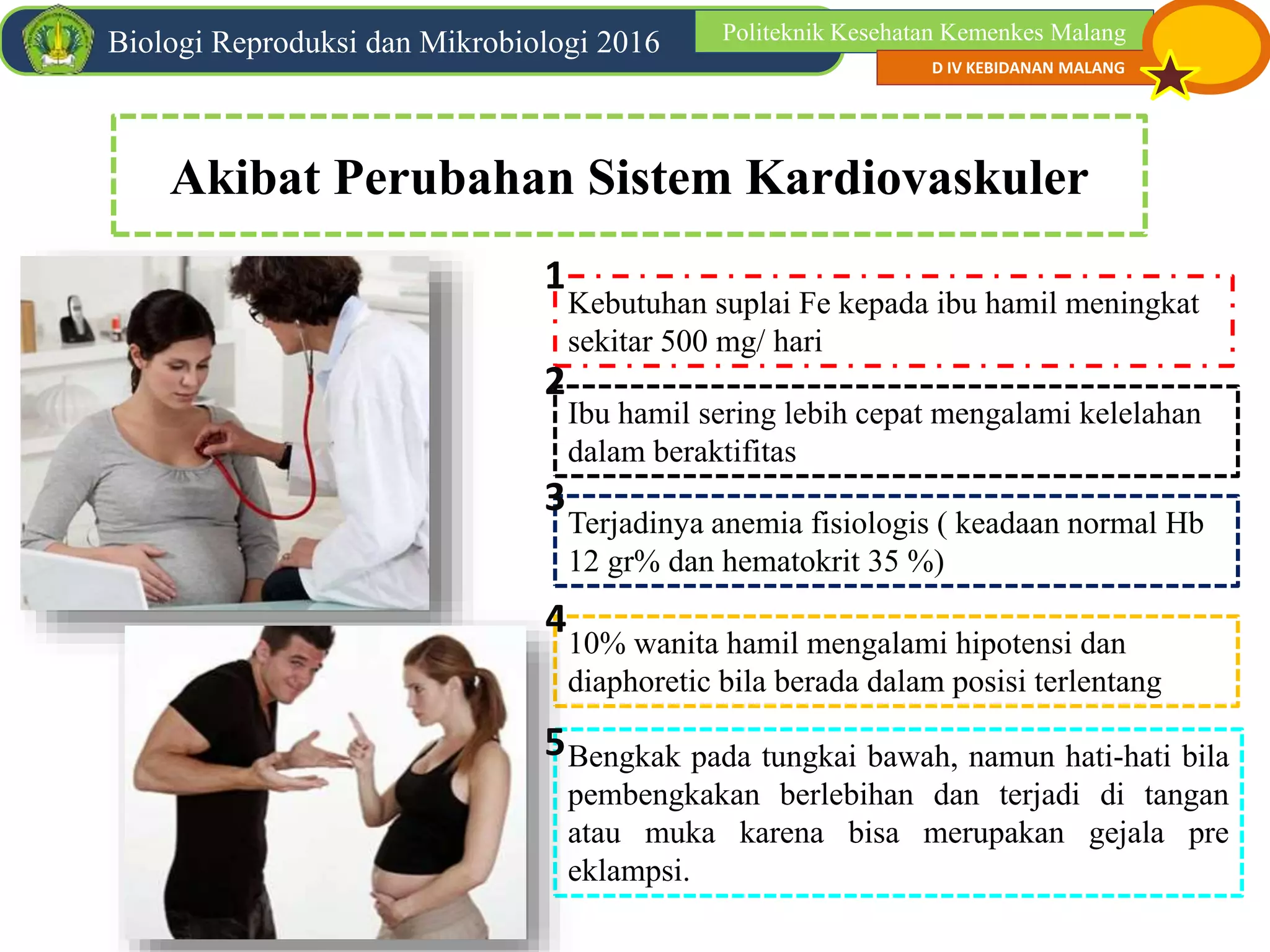 PERUBAHAN FISIOLOGI SISTEM KARDIOVASKULER PADA MASA KEHAMILAN | PPTX