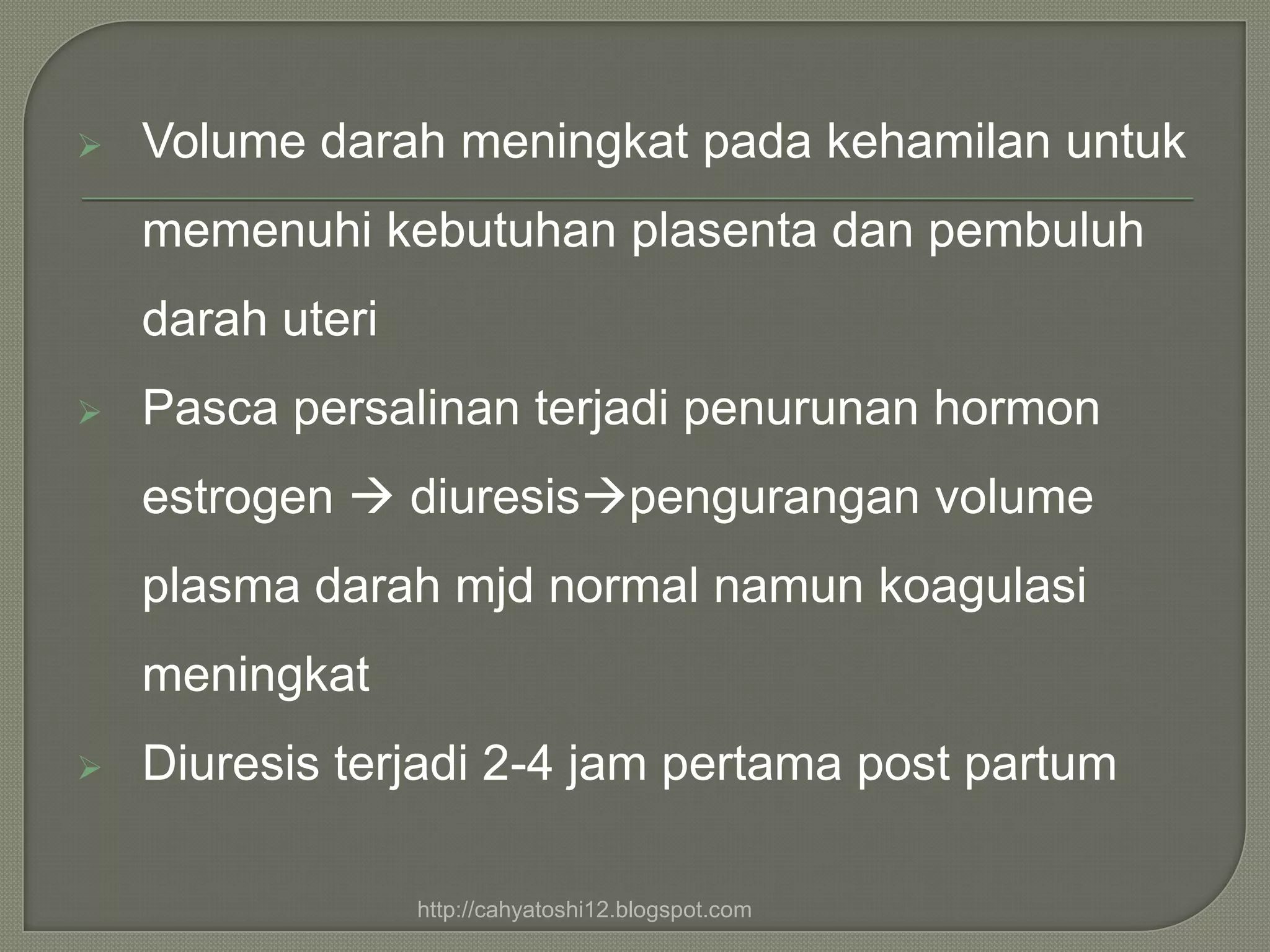 Perubahan fisiologis masa nifas | PPTX