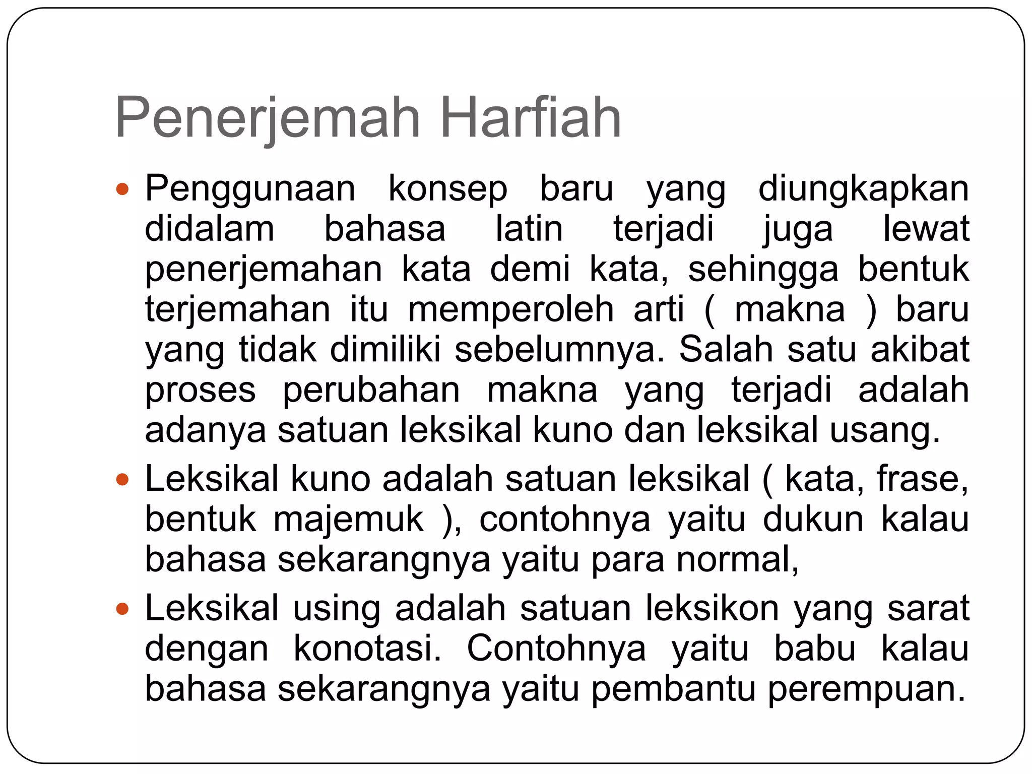 Perubahan makna | PPSX