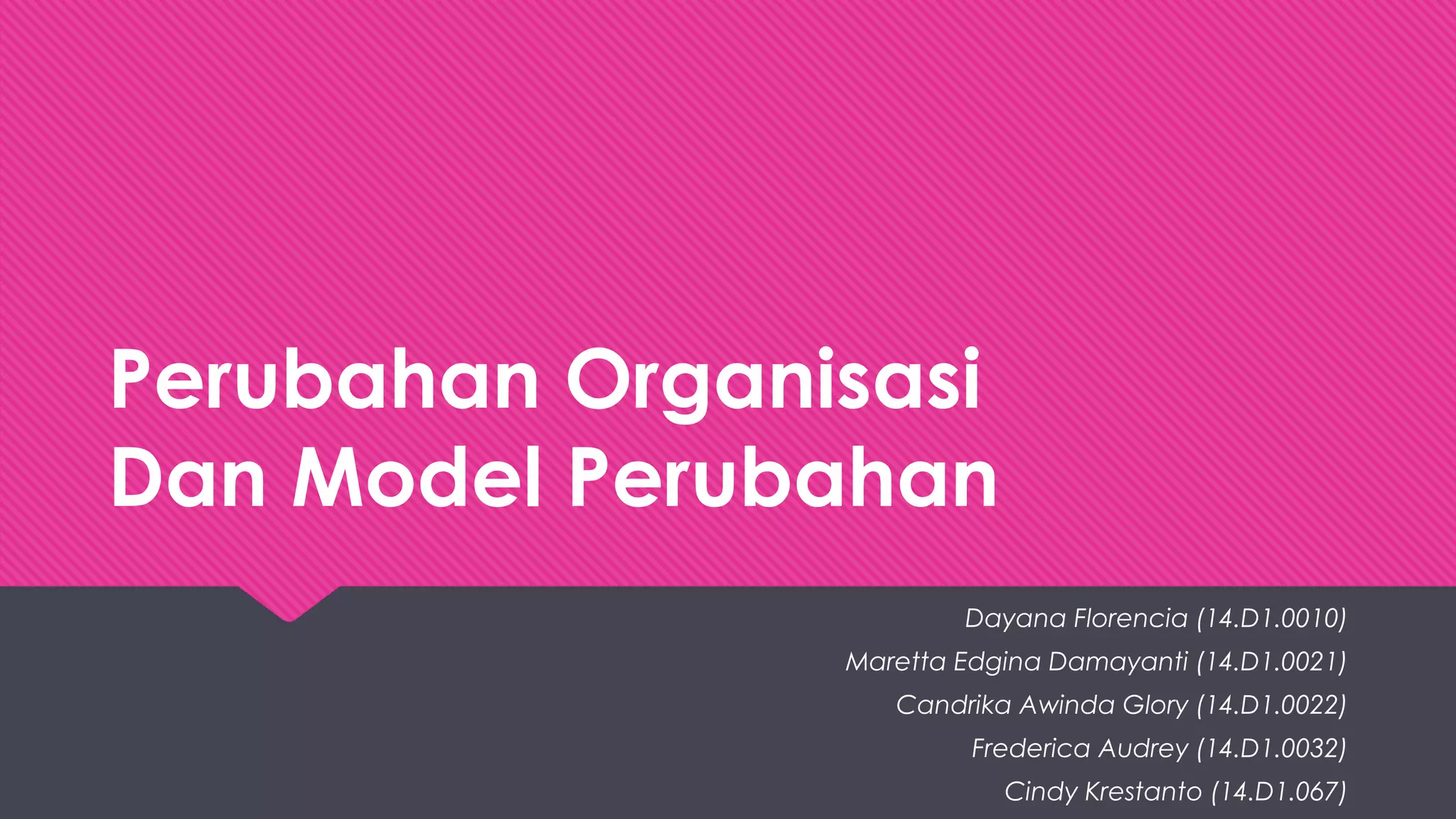 Teori dan Pengembangan Organisasi - Perubahan organisasi & model ...