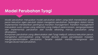 Teori dan Pengembangan Organisasi - Perubahan organisasi & model ...