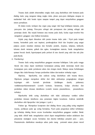 Perubahan pasca trauma sk 1 traumatologi | DOCX