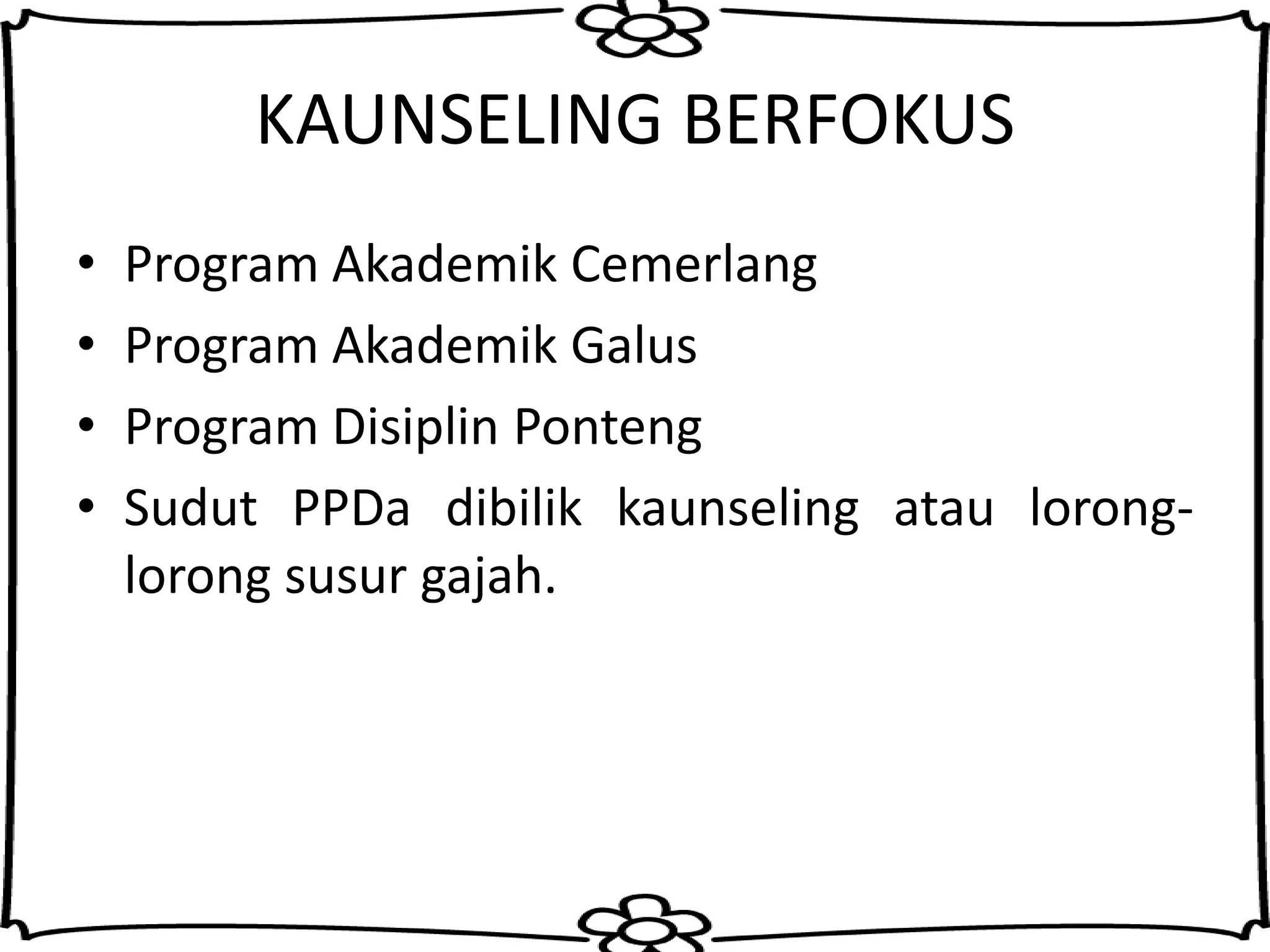Perubahan senario pengurusan perkhidmatan bimbingan dan kaunseling dalam 5 tahun terakhir ini | PPTX