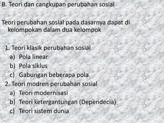 Perubahan soial dan pembangunan | PPTX