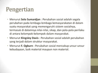 Perubahan sosial | PPTX