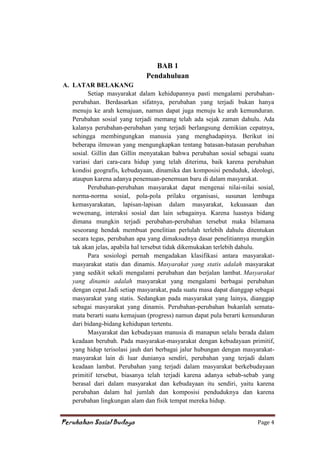 Perubahan sosial budaya | DOCX