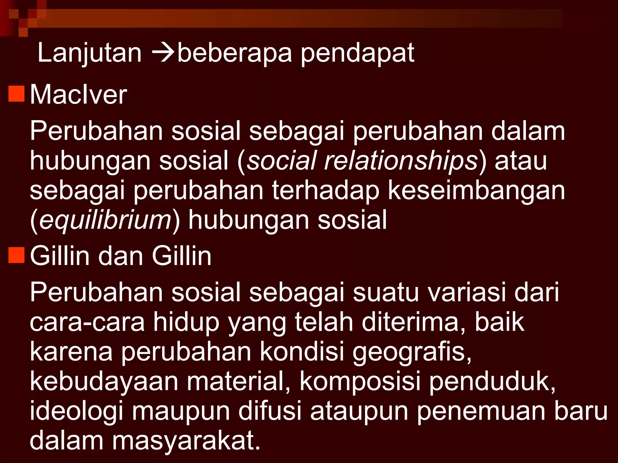 Perubahan Sosial Budaya | PPT