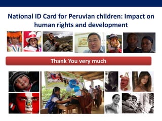 National ID Card for Peruvian children: Impact on human rights and ...