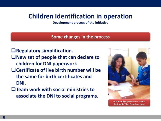 National ID Card for Peruvian children: Impact on human rights and ...