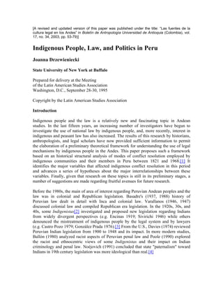 Peru indigenous people law and politics | PDF