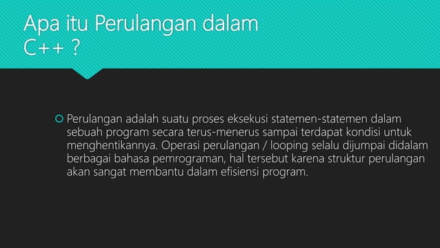 Perulangan | PPTX
