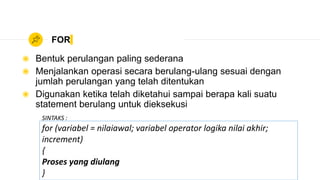 Perulangan dan Array dalam PHP | PPTX