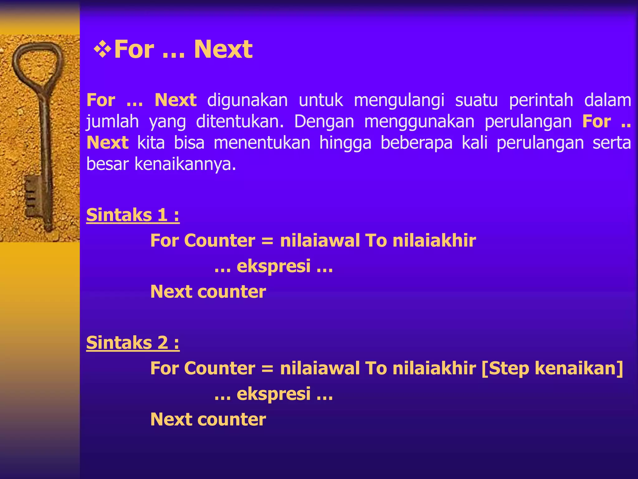 Perulangan Dan Kondisi.ppt