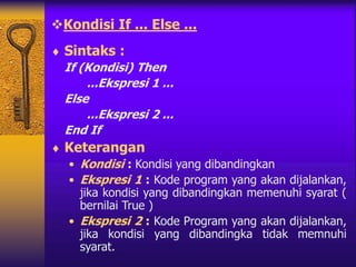 Perulangan Dan Kondisi.ppt