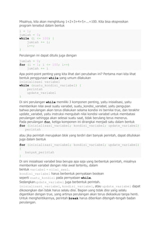 Perulangan for | PDF