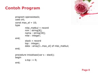 Perulangan,stack,record | PPT